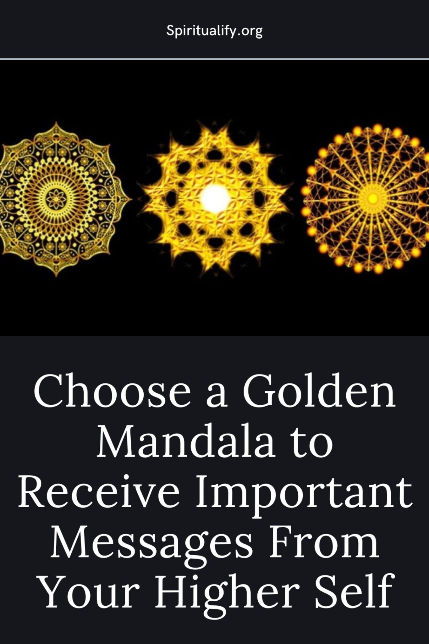 Choose a Golden Mandala to Receive Important Messages From Your Higher Self