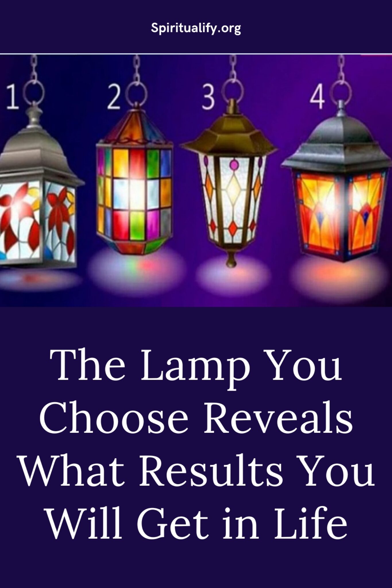 The Lamp You Choose Reveals What Results You Will Get in Life