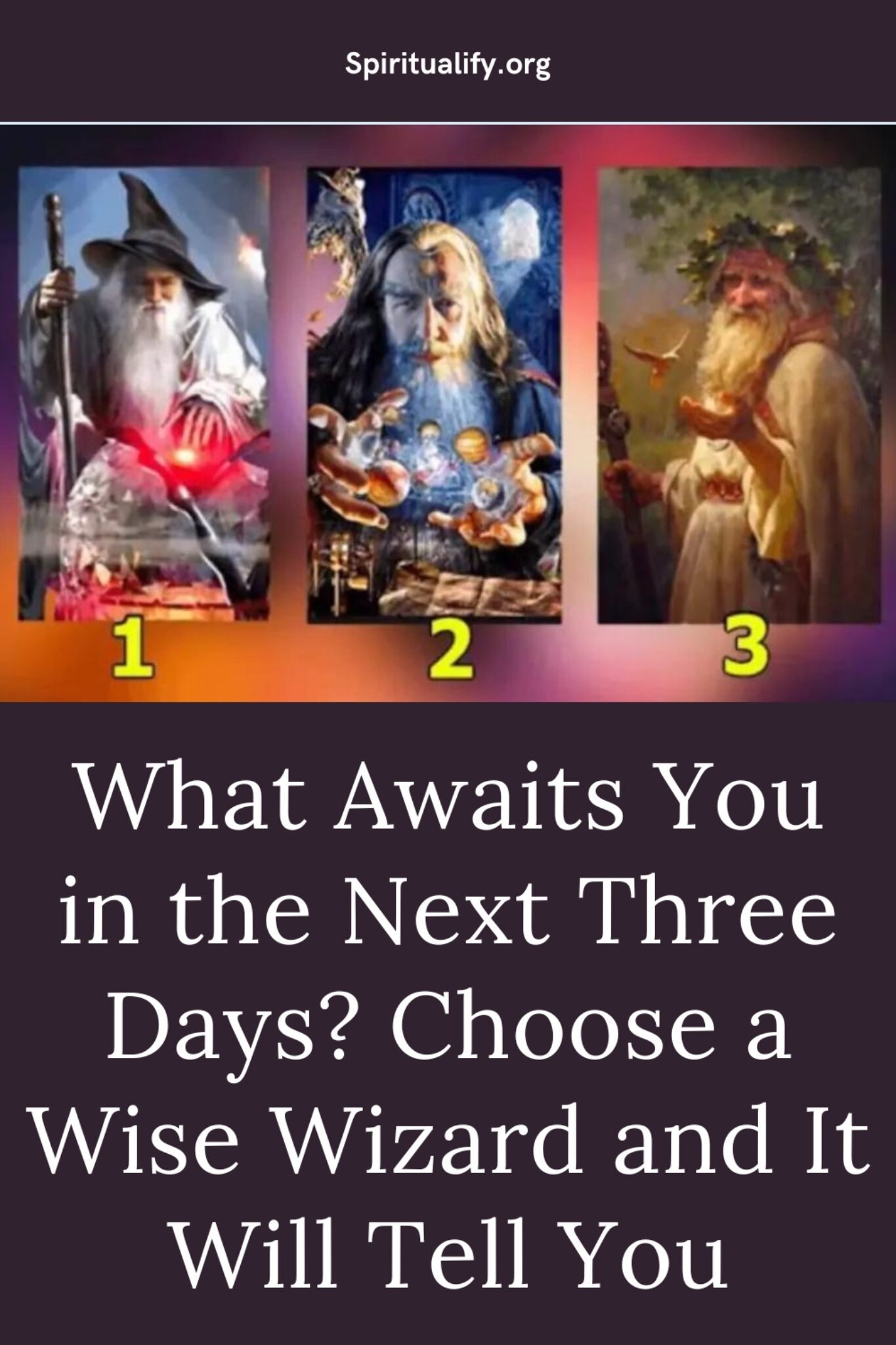 What Awaits You in the Next Three Days? Choose a Wise Wizard and It ...