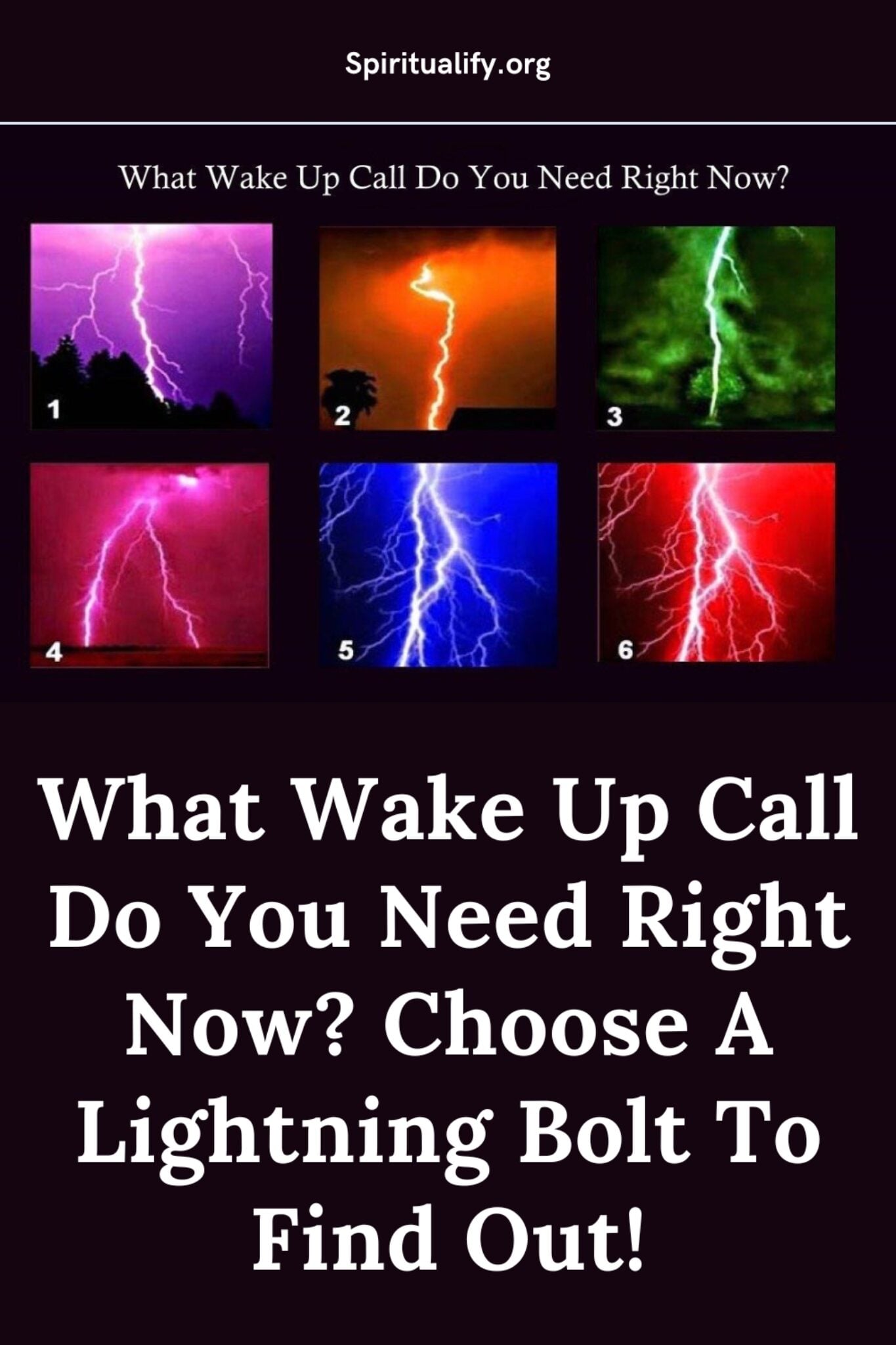 What Wake Up Call Do You Need Right Now? Choose A Lightning Bolt To ...