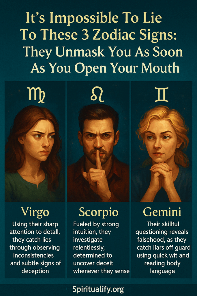 It's Impossible To Lie To These 4 Zodiac Signs: They Unmask You As Soon ...